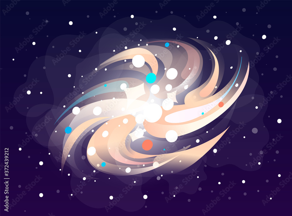 Space game element. Cartoon luminous shine space object rotates around ...