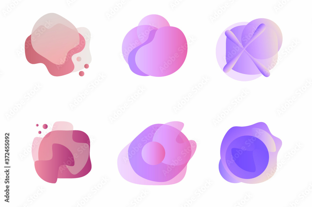 Vector blots, abstract multicolored pastel drops for design of ...