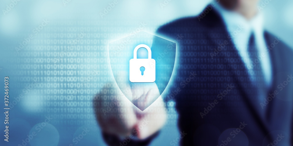 Protection network security computer and safe your data concept ...