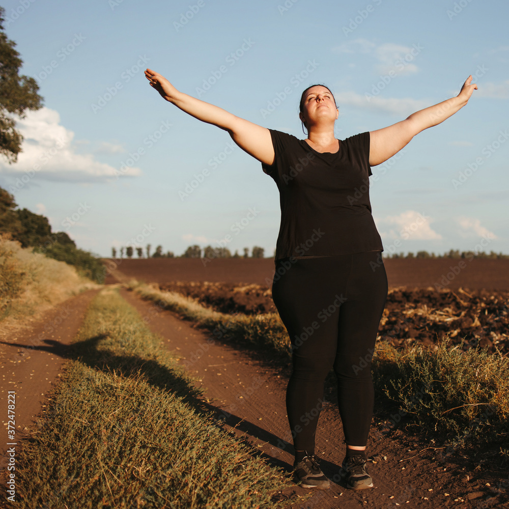 Body positive, freedom, high self esteem, confidence, happiness ...