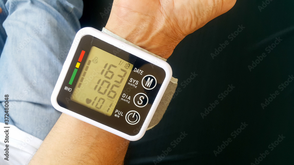 Measure your blood pressure at home using a portable device to check ...
