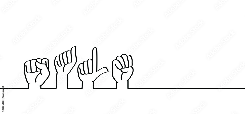 Hand spelling. Deaf sign language signs. Slogan sale line patern ...