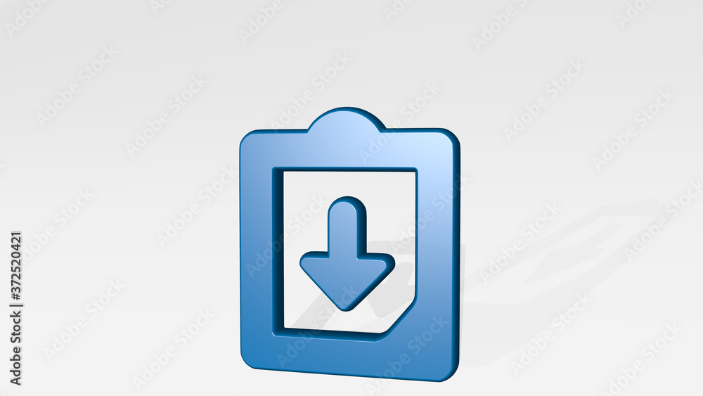 task list download 3D icon casting shadow, 3D illustration for business ...