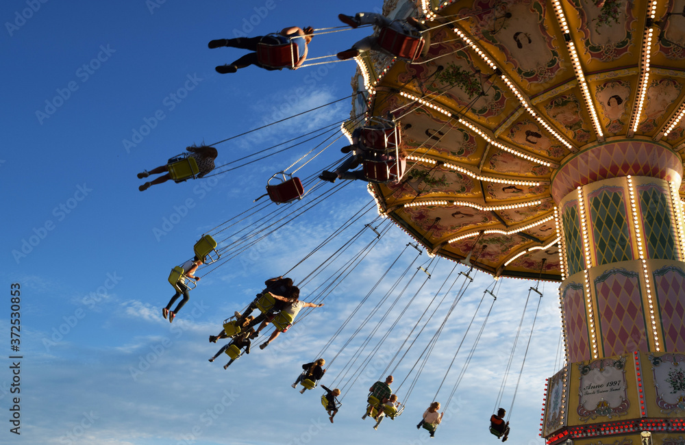 Flying chair ride Stock Photo | Adobe Stock