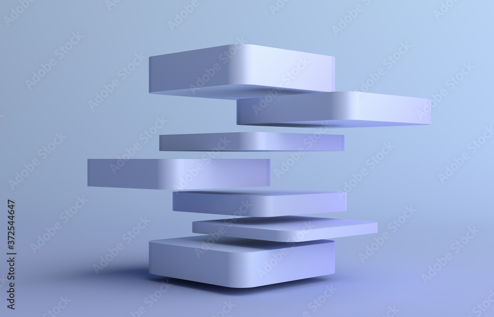 Abstract 3d render, modern geometric background, graphic design Stock ...