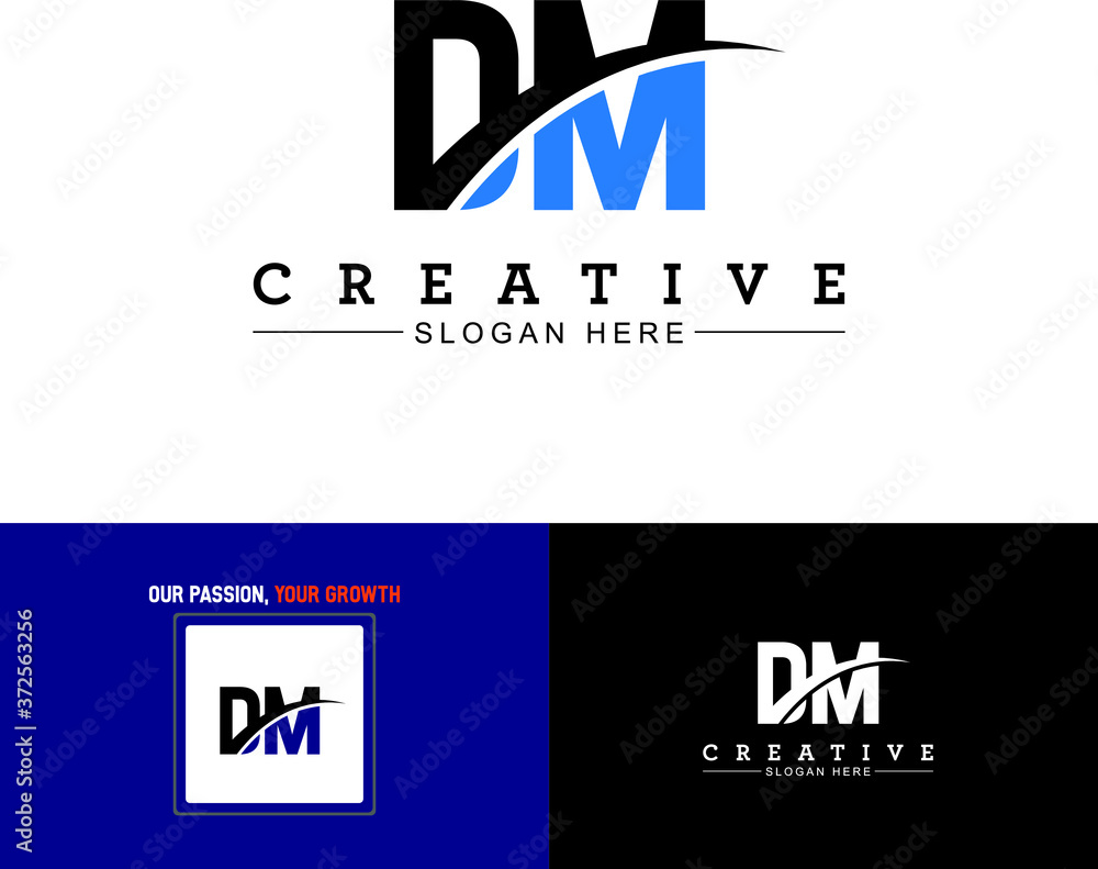 DM Logo Design, dm Logo For Your Business Stock Vector | Adobe Stock