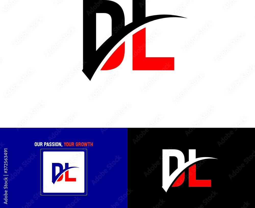 DL Logo Design, dl Logo Letter For Business Stock Vector | Adobe Stock