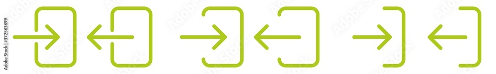 Login Logout Icon Green | User Log In Out Illustration | Account Access ...