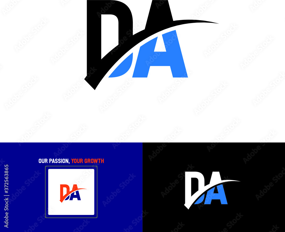 Da Logo Design, da Logo Letter Design For Company Stock Vector | Adobe ...