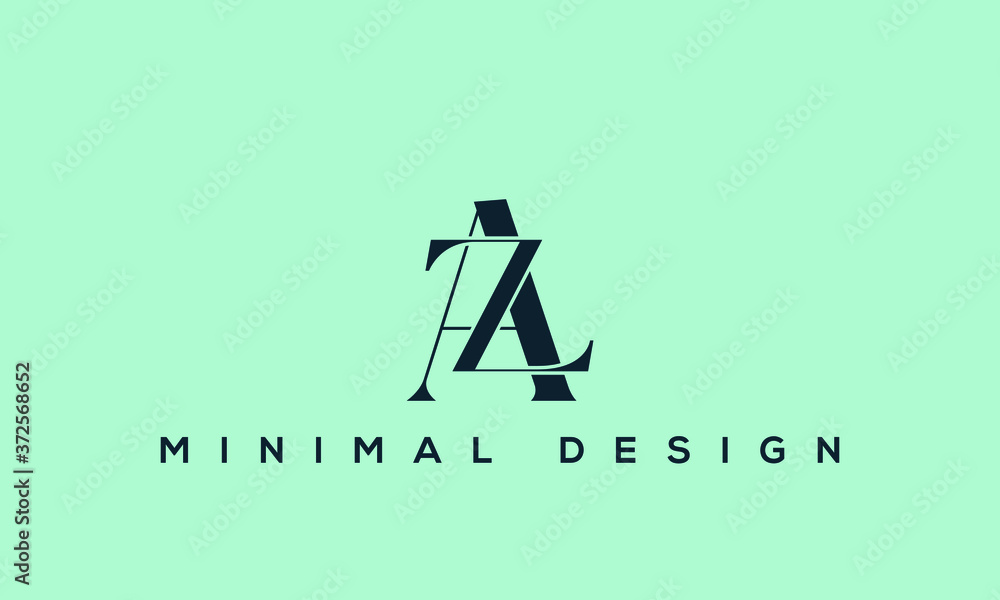 AZ letter logo alphabet monogram icon symbol Stock Vector | Adobe Stock
