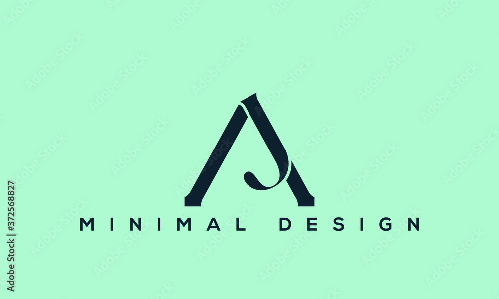 AJ letter logo alphabet monogram icon symbol Stock Vector | Adobe Stock