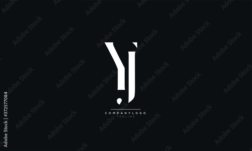 YJ Letter Business Logo Design Alphabet Icon Vector Symbol vector de ...