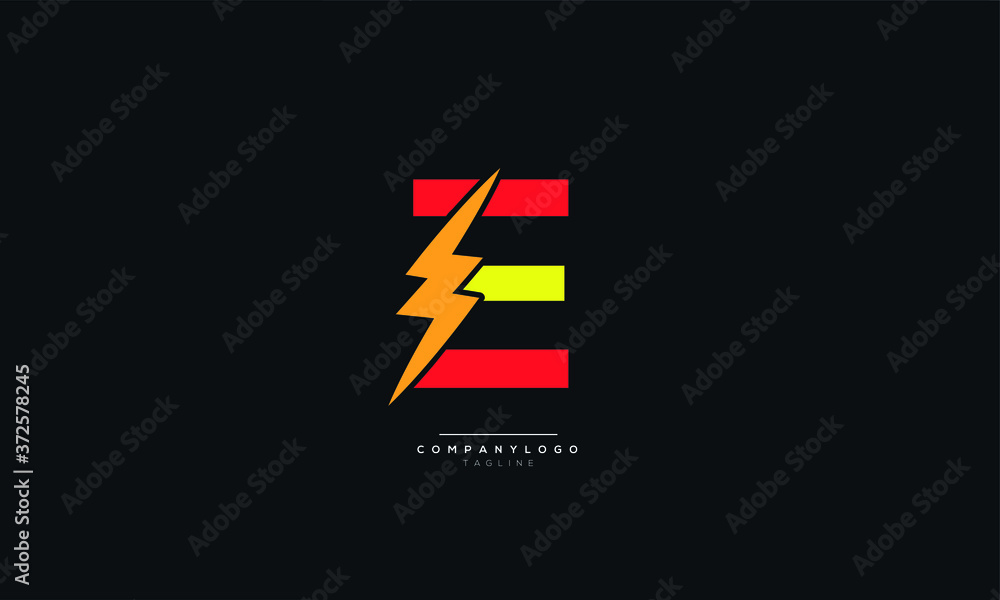 Letter E monogram Energy Logo Stock Vector | Adobe Stock
