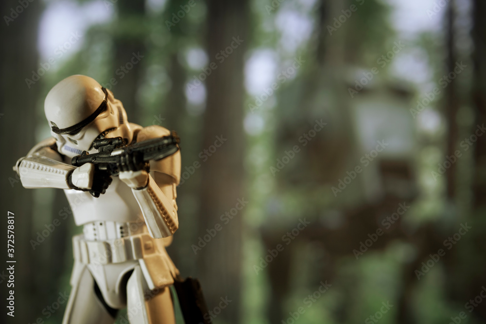 NEW YORK USA, JUNE 1 2020: a scene from Star Wars Return of the Jedi ...