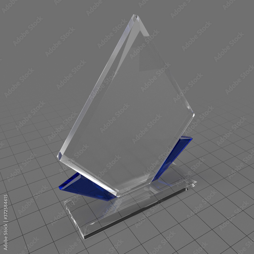 Glass trophy Stock 3D asset | Adobe Stock