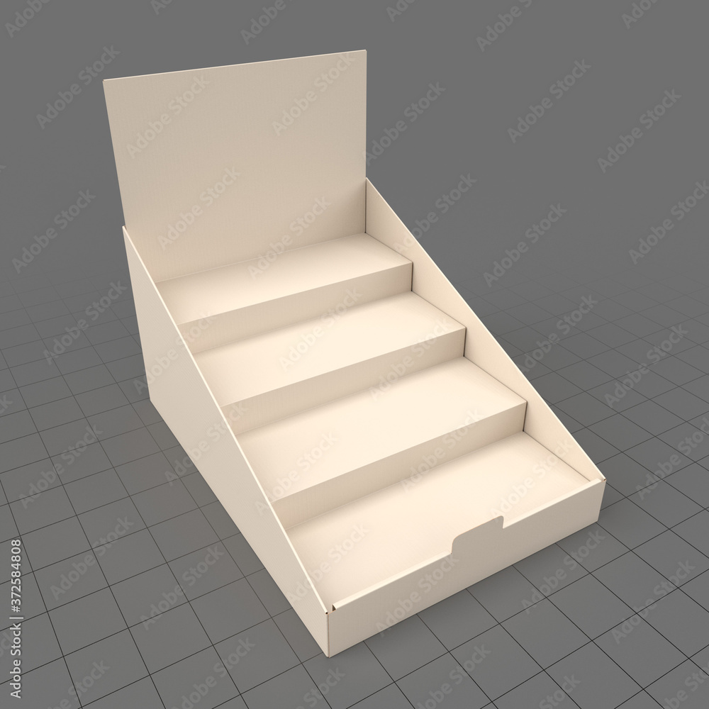 Product display cardboard stand 1 Stock 3D asset | Adobe Stock