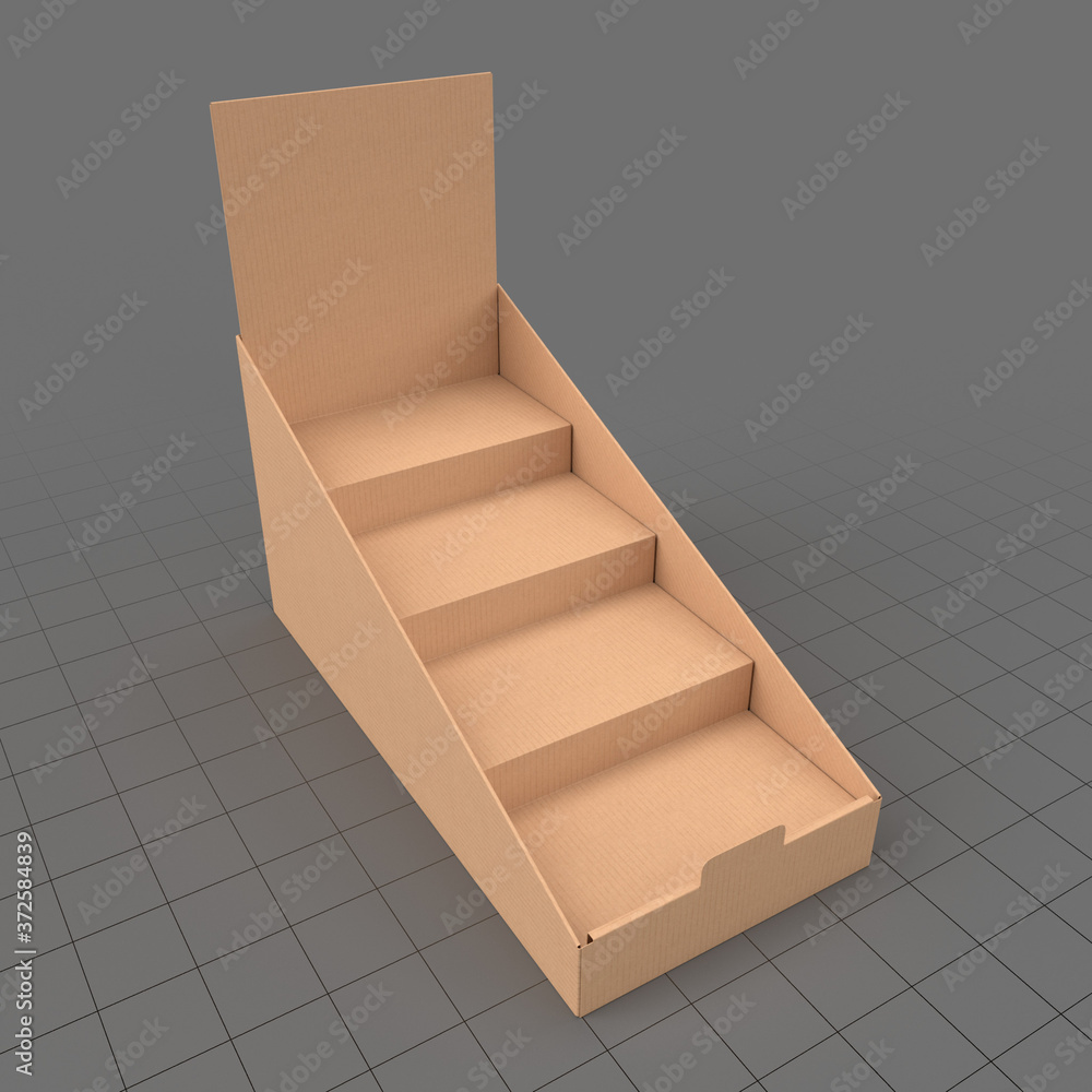 Product display cardboard stand 2 Stock 3D asset | Adobe Stock