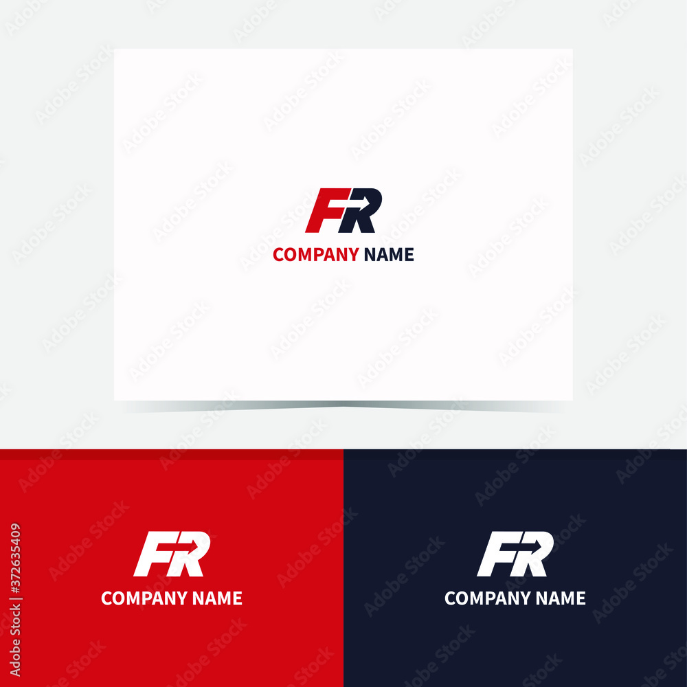 Creative F R letter with arrow logo icon, usable for company logo Stock ...