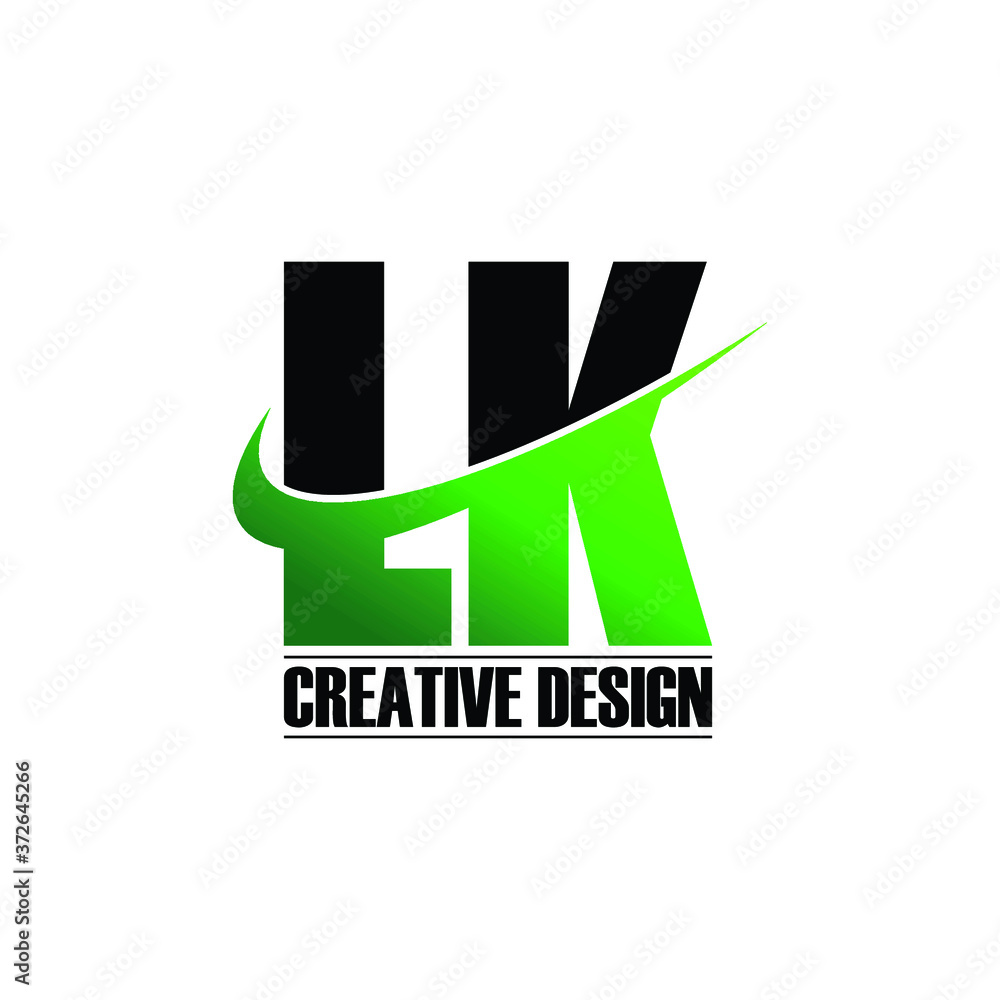 Letter LK simple monogram logo design vector Stock Vector | Adobe Stock