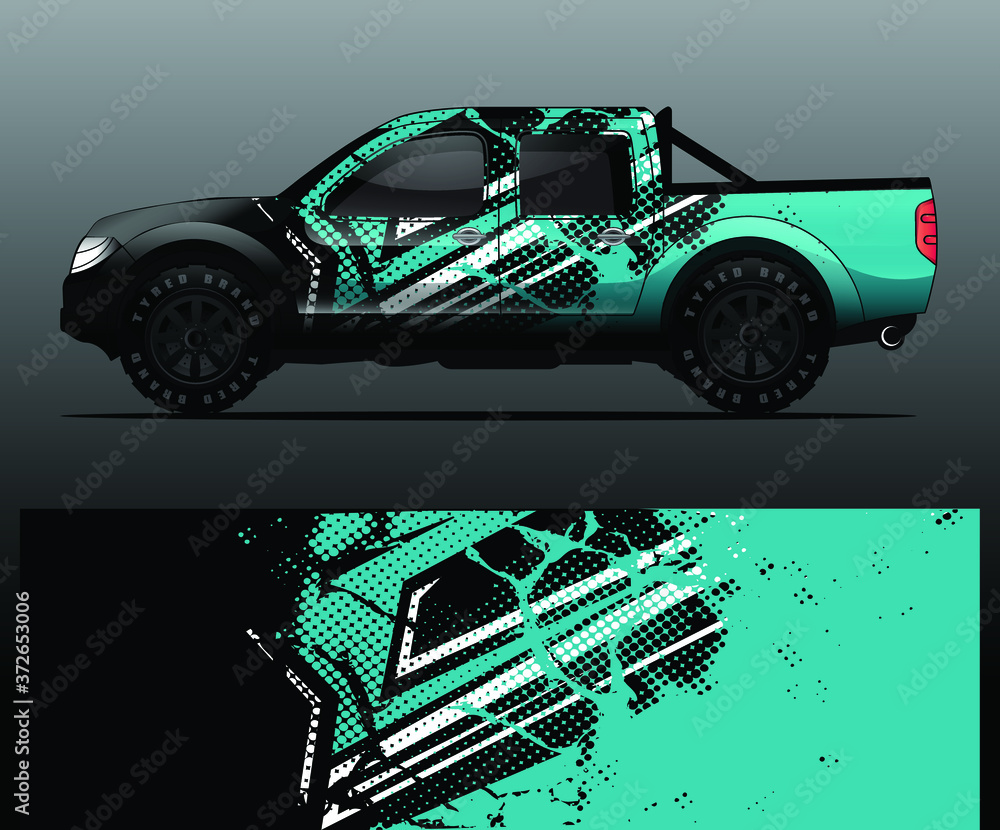 vehicle graphic kit vector. Modern abstract background for car wrap ...