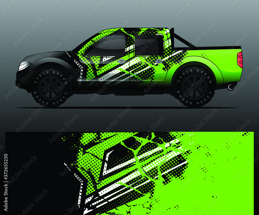 vehicle graphic kit vector. Modern abstract background for car wrap ...
