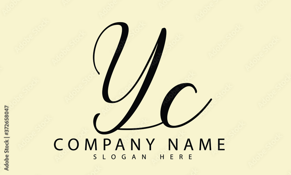 letter Y and C monogram logo Stock Vector | Adobe Stock