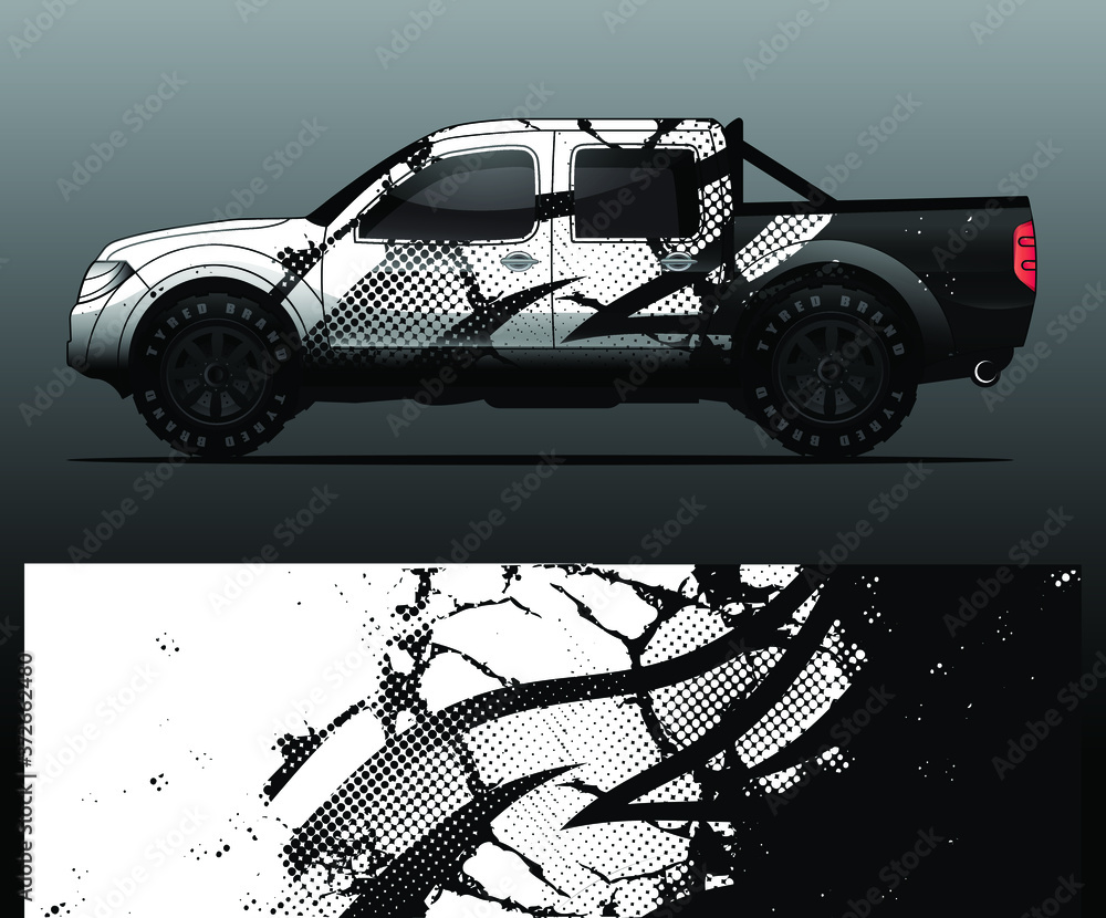 vehicle graphic kit vector. Modern abstract background for car wrap ...