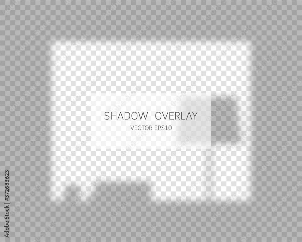 Shadow overlay effect. Natural shadows from window isolated on ...