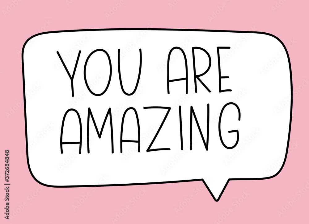 Vecteur Stock You are amazing inscription. Handwritten lettering banner ...