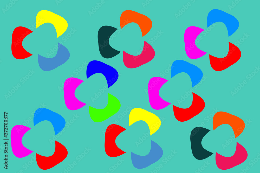 Unity symbols of seamless pattern. Many colors mean of different ethics ...