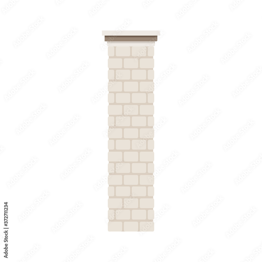 Brick pillar vector. wallpaper. Brick pillar on white background. Stock ...