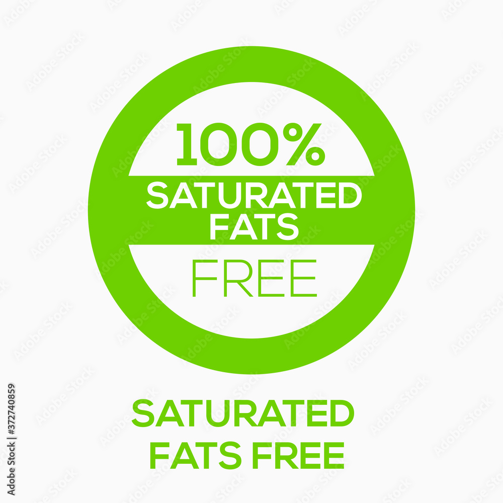 (Saturated fats) label sign, vector illustration. Stock Vector | Adobe ...