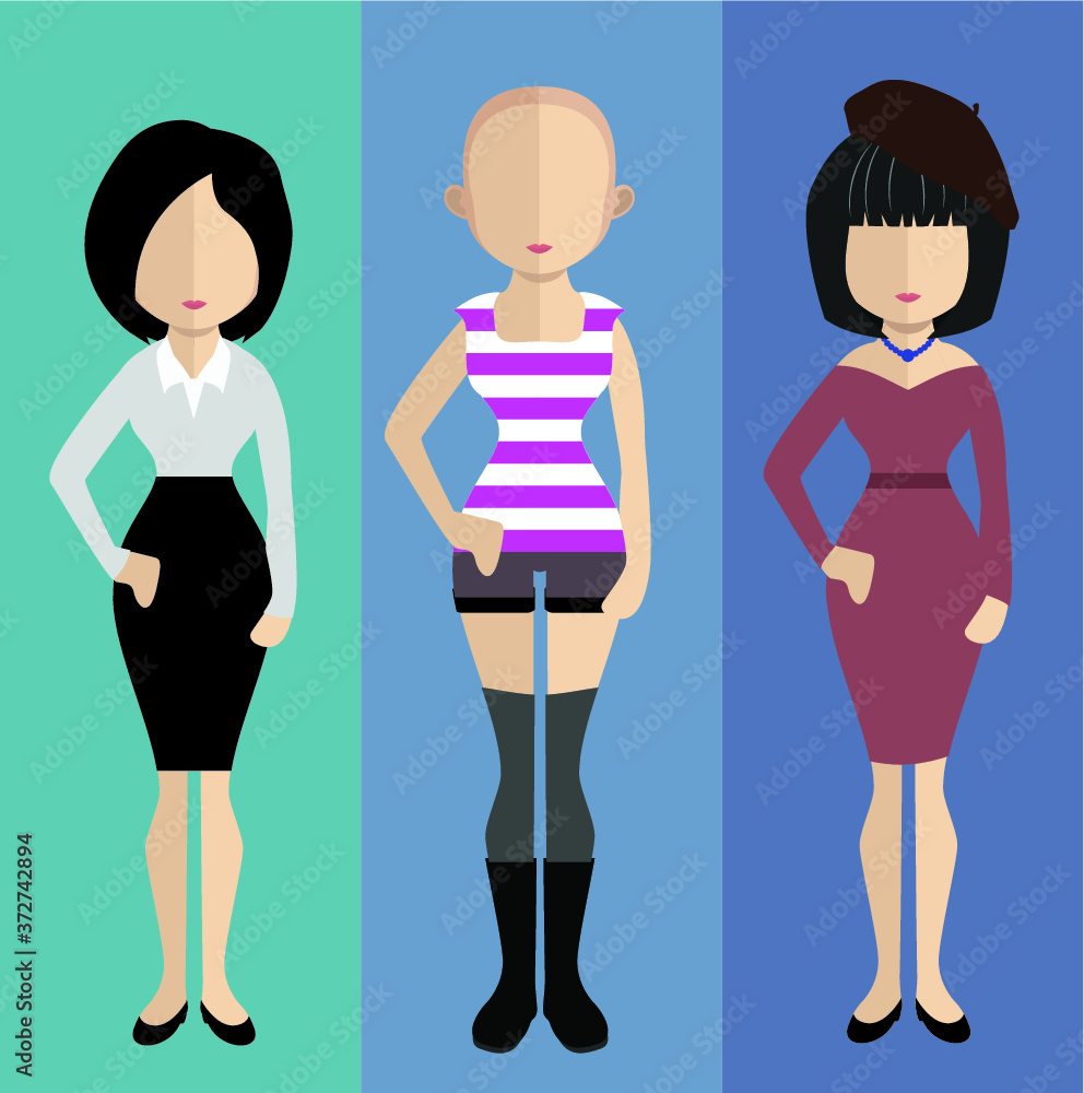 People avatar ( with full body and torso variations) Stock Vector ...