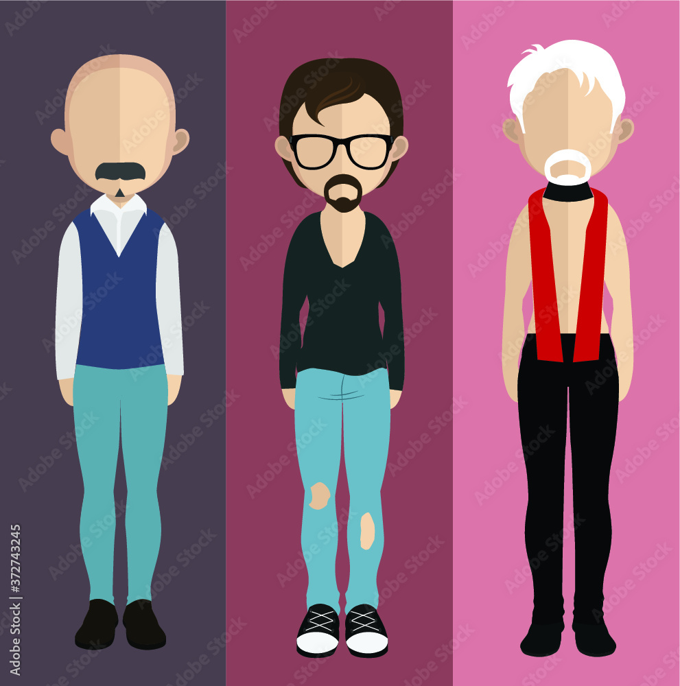 People avatar ( with full body and torso variations) Stock Vector ...