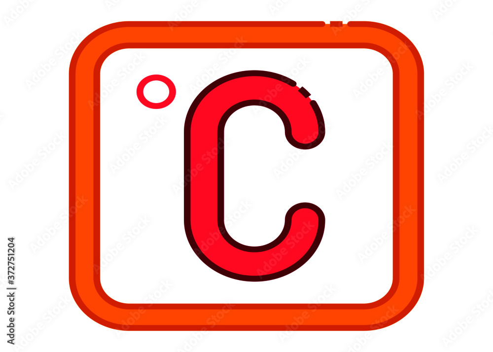 Celsius icon, vector illustration. Flat design style. vector celsius ...