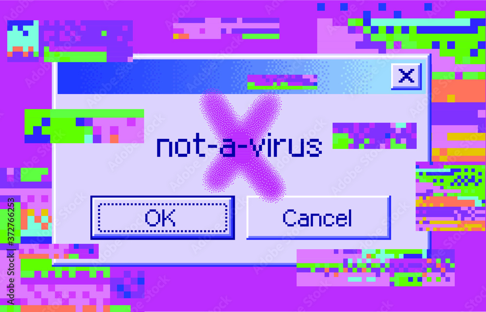 Conceptual illustration of a virus programm, malware, hacker attack ...