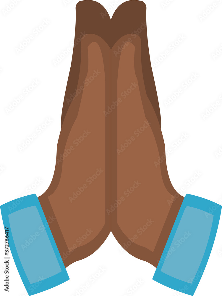 Vector illustration of emoticon of hands begging Stock Vector | Adobe Stock