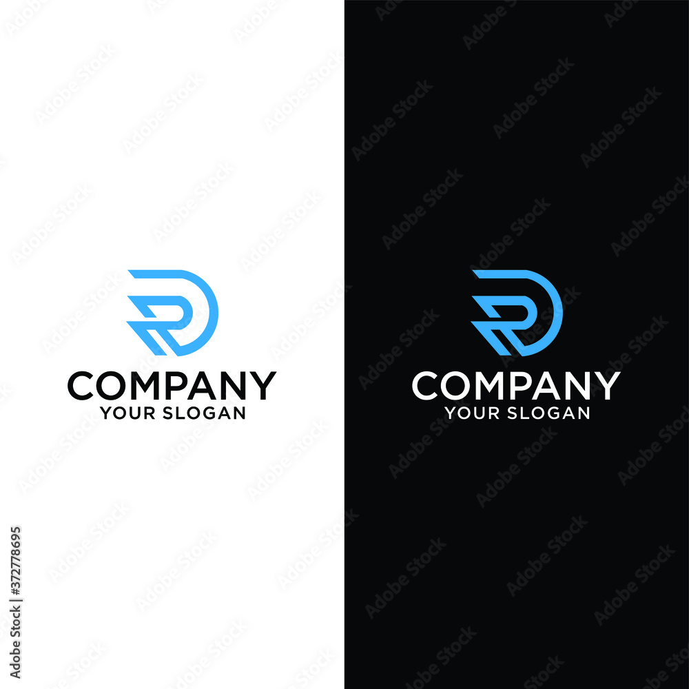 RD Letter Logo Design in White Color. Creative Modern Letter Icon Logo ...