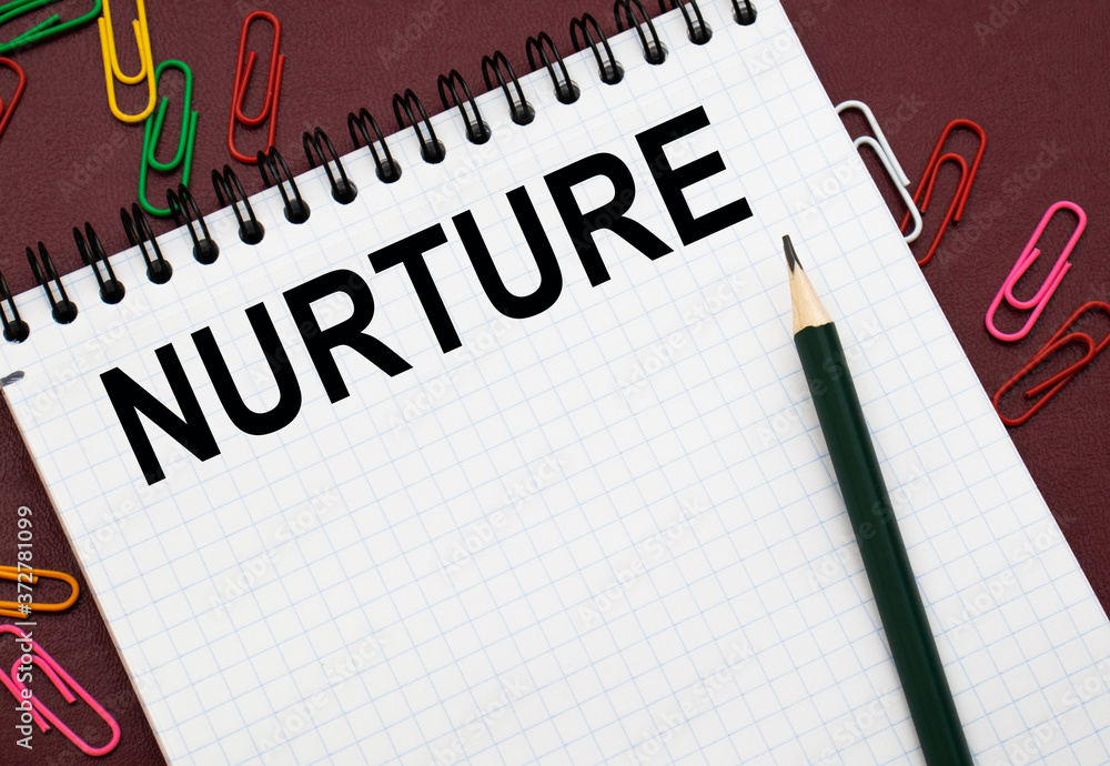 Design concept - Top view of white spiral notebook and pencil with text ...