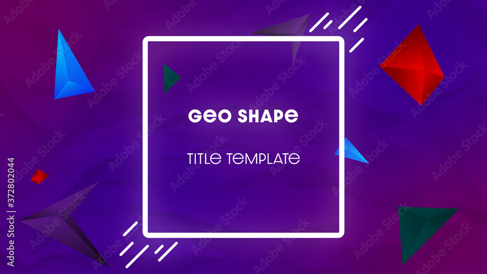 Geo Shape Title Stock Template | Adobe Stock