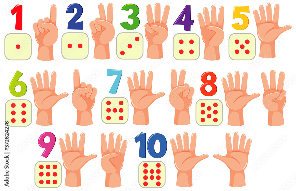 10 Fingers Clipart