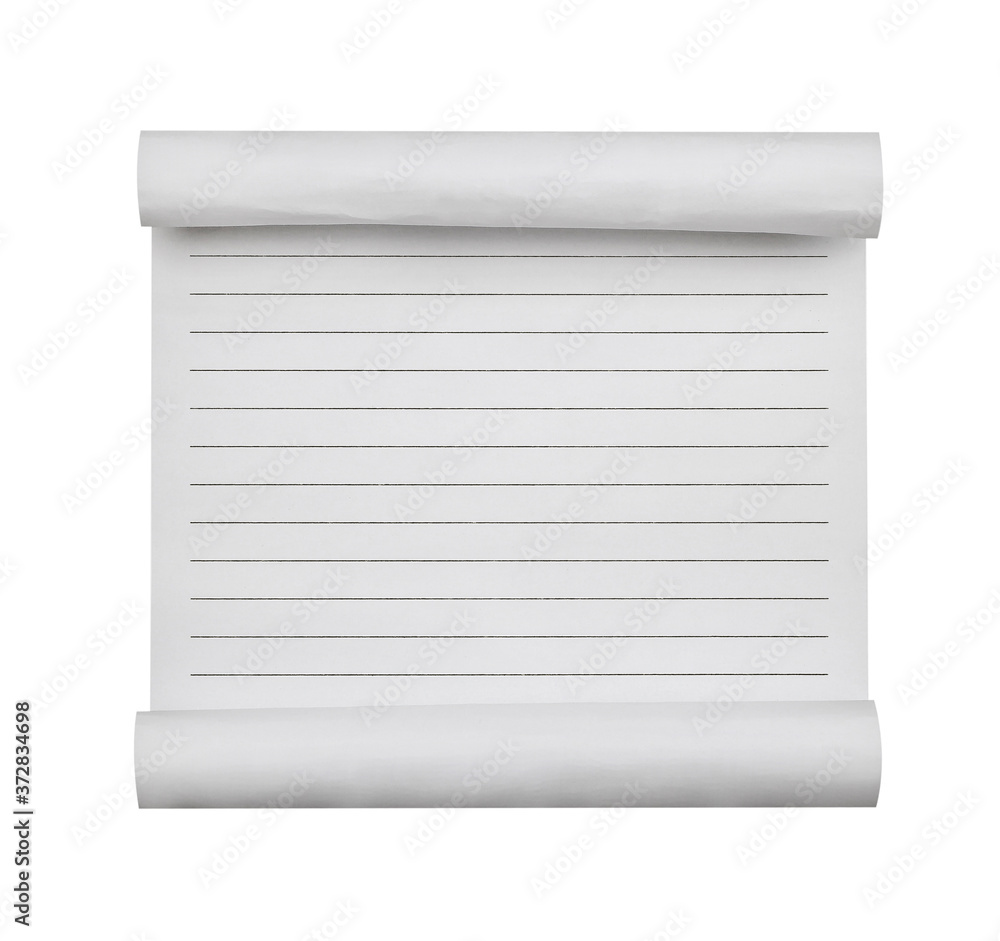 curled paper isolated on white background with clipping path. Stock ...