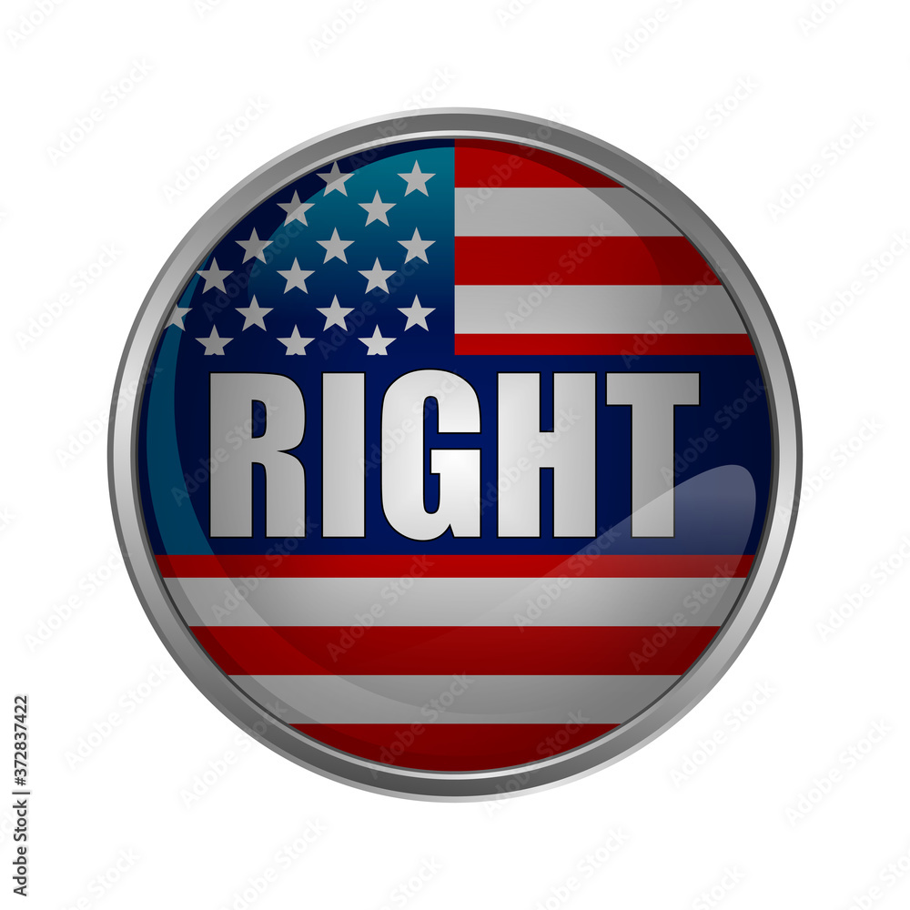 american elections vote vector illustration set. collection of badge ...