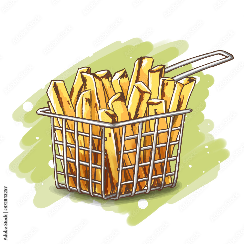 Basket Of Fries Clip Art