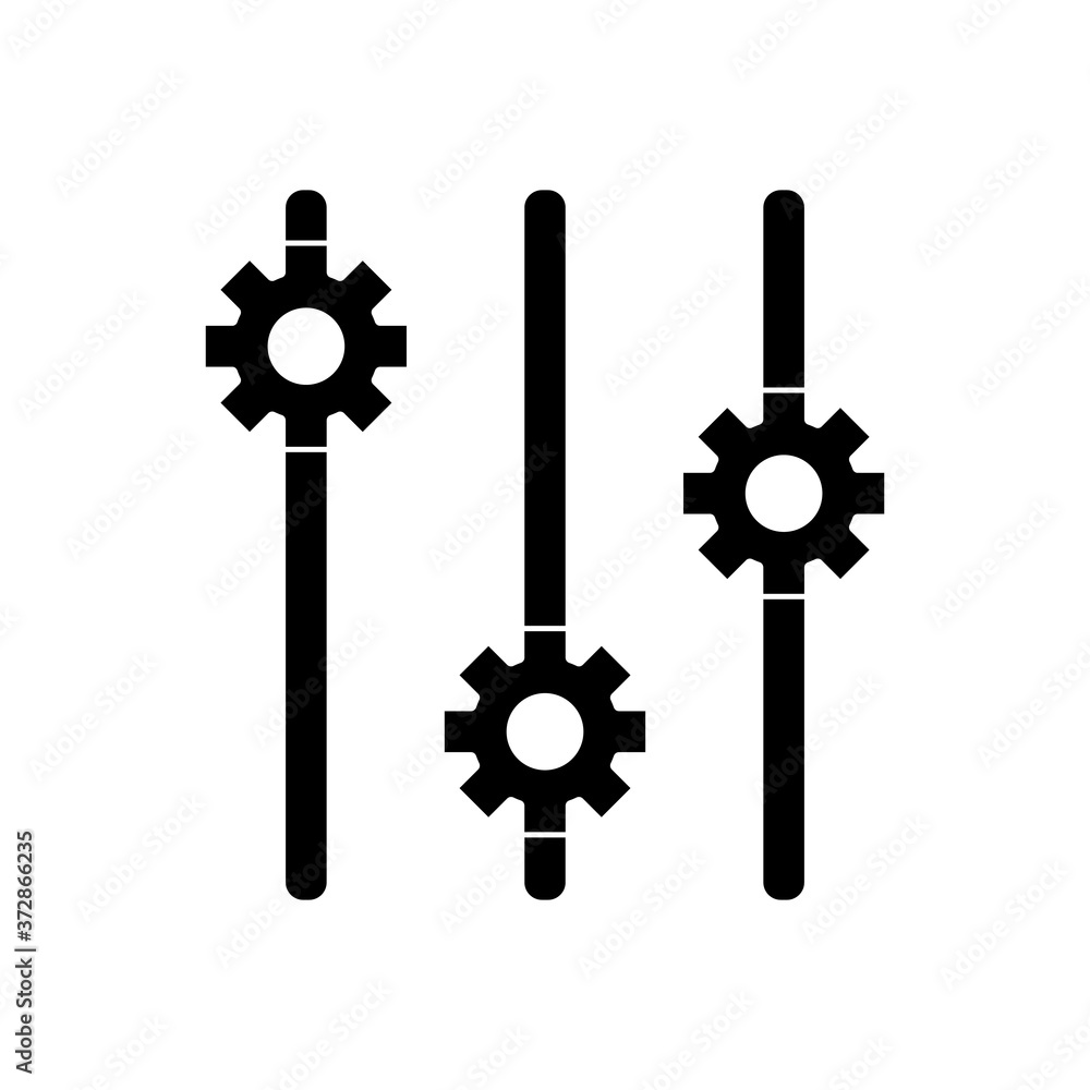 Settings icon, multimedia icon with settings sign. Settings icon and ...