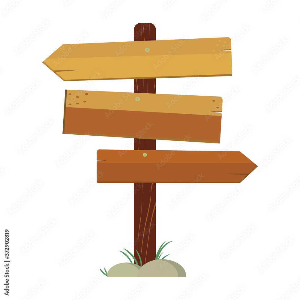 Roadside sign in cartoon style. Vector flat object isolated on white ...