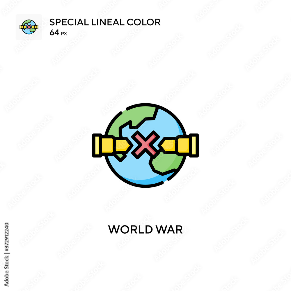 World war Special lineal color icon. Illustration symbol design ...