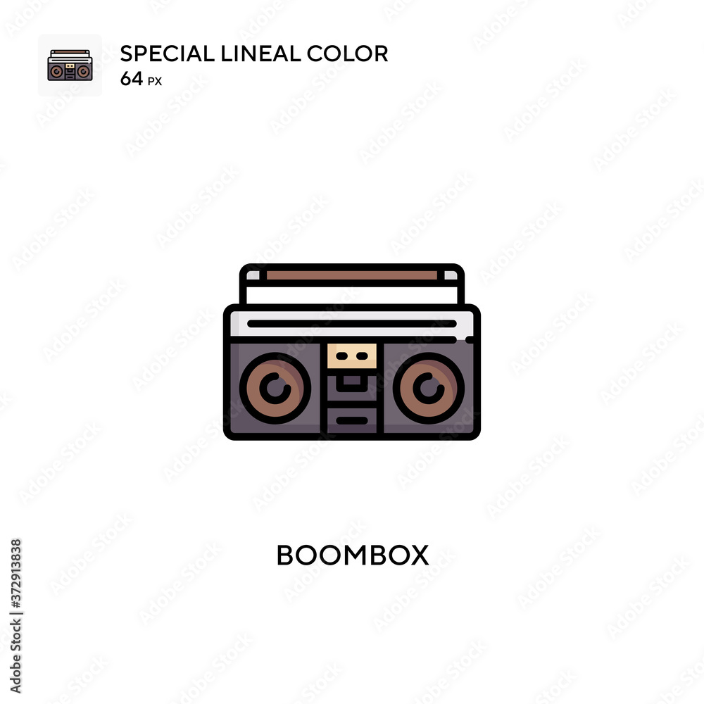 Boombox Special lineal color icon. Illustration symbol design template ...