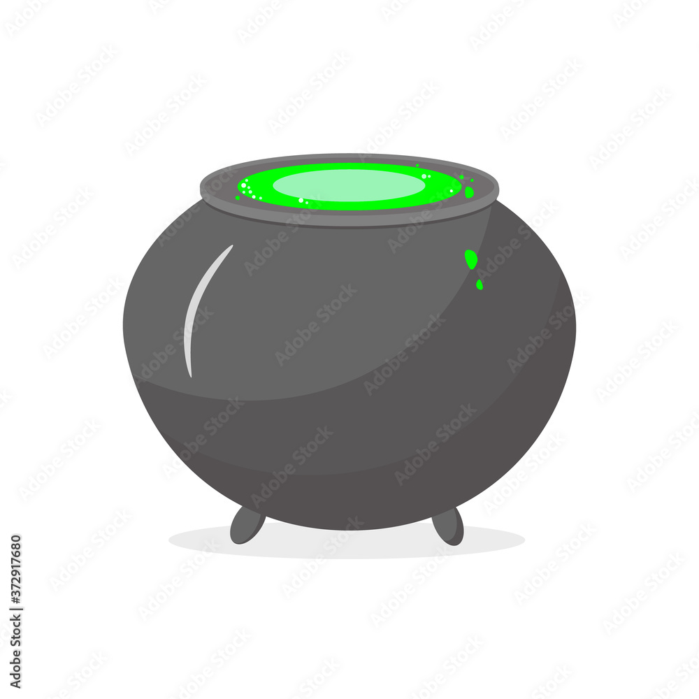 Halloween witchs magic cauldron.Concept cartoon witches cauldron for ...
