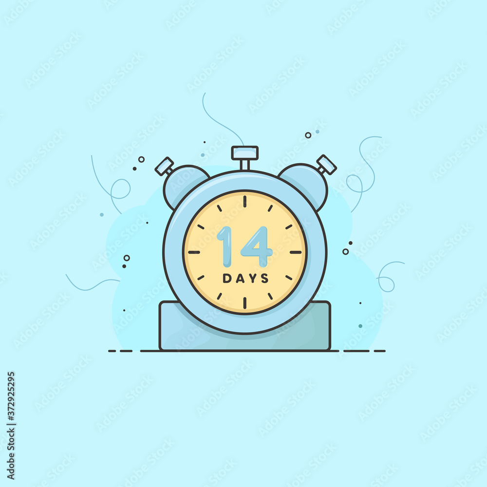 14 days announcement clock, timer vector time symbol. 14 days vector ...